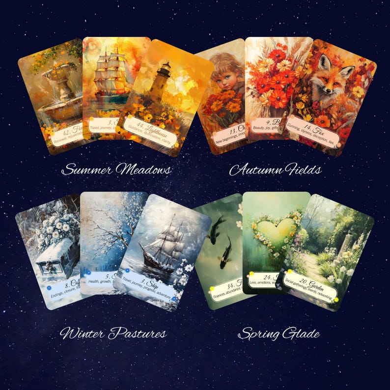 The Four Seasons of Tarot Complete Lenormand Bundle - 4 Deck Special - Etsy