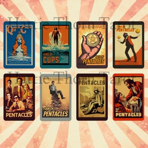 Retro Poster Tarot • Bold 70s Movie Poster Style Deck • 78 Cards + Box ...