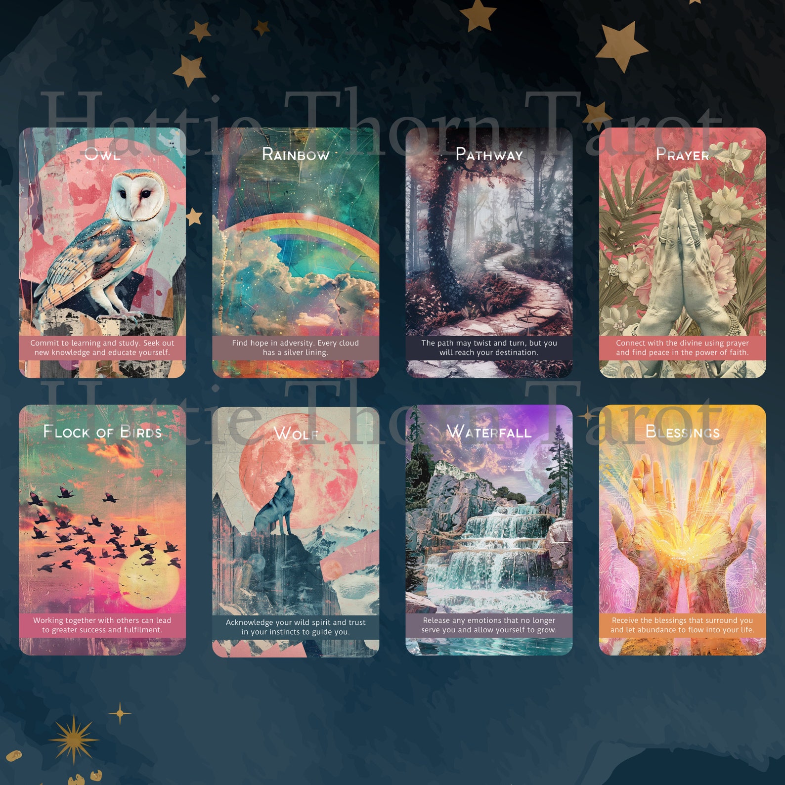 Magic Mosaic Tarot and Oracle Bundle by Hattie Thorn. 2 Deck Special ...