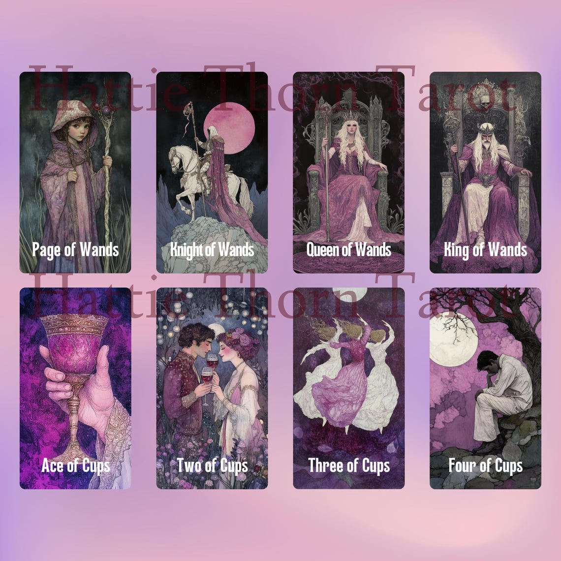 Enchanted Veil Tarot and Oracle Bundle by Hattie Thorn. 2 Deck Special ...