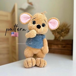 Kangaroo Crochet Plush Pattern / Amigurumi Kangaroo Pattern / Stuffed ...