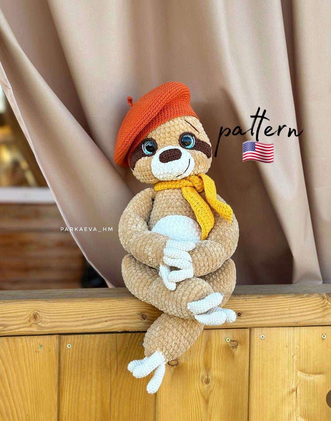 Sloth Amigurumi Pattern / Crochet Sloth Pattern / Crochet Plush Toys ...