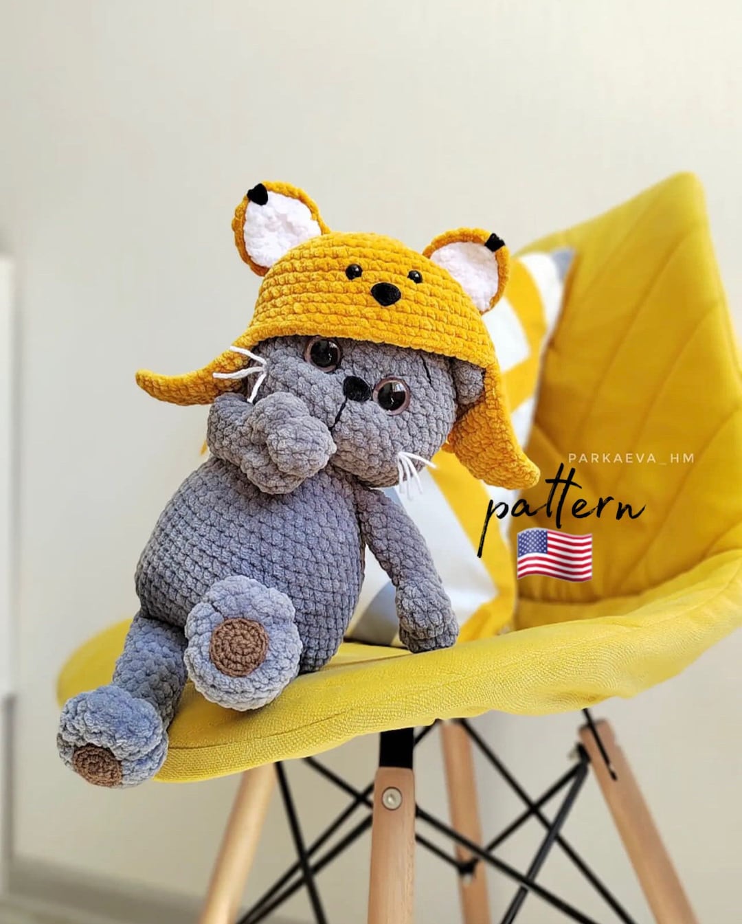 Cat Crochet Pattern / Plush Cat Amigurumi Pattern / Crochet Cat Toy ...