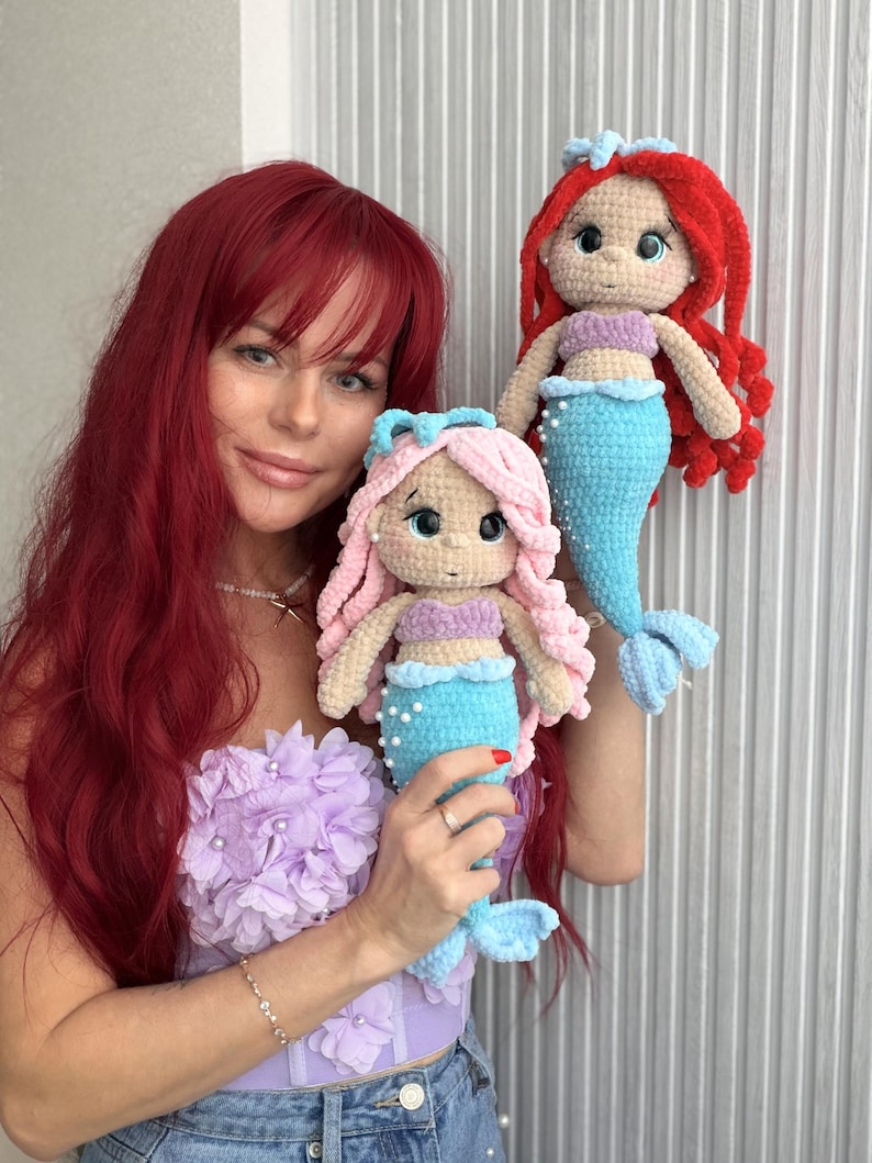 Mermaid Crochet Pattern. Amigurumi Doll PDF. Cute Mermaid Toy. Beginner ...