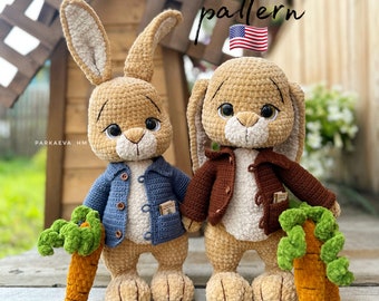 Kangaroo Crochet Plush Pattern / Amigurumi Kangaroo Pattern / Stuffed ...