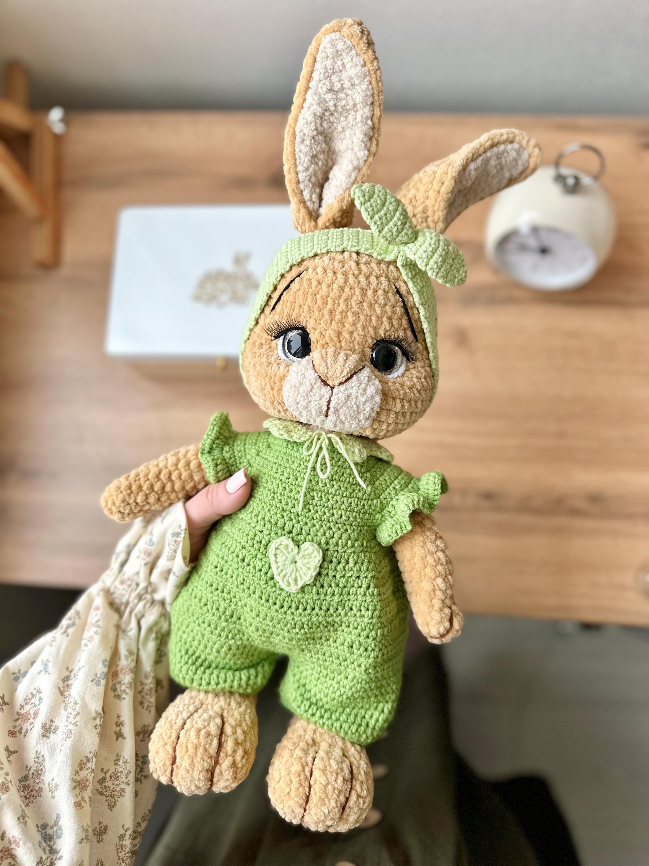 Crochet Bunny Outfit Pattern: Amigurumi Clothes, Jumpsuit & Headband ...