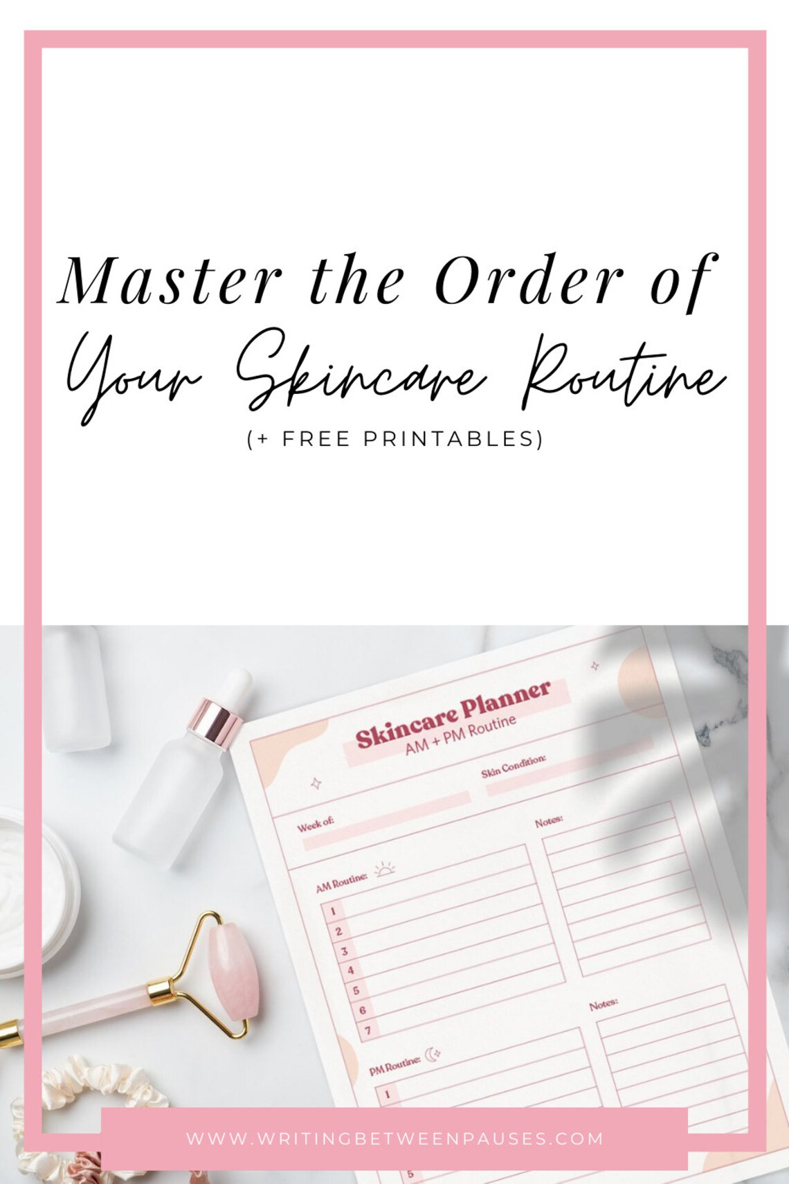 Skin Care Routine Planner - Etsy