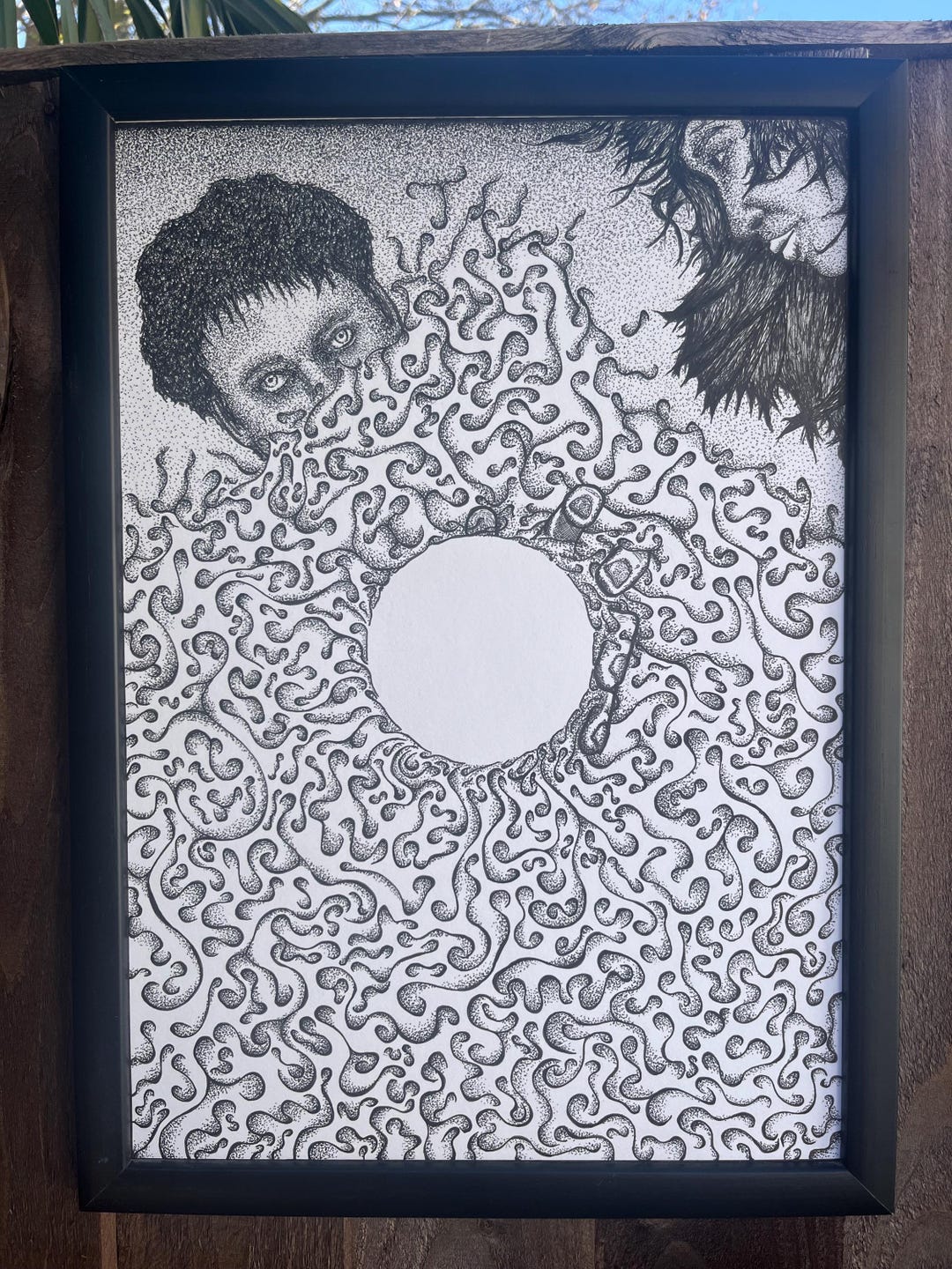 Grab- Original Surreal Pen and Ink Drawing Print | Abstract Wall Decor ...