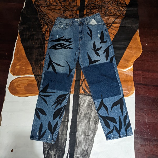 Abstract Jeans - Etsy