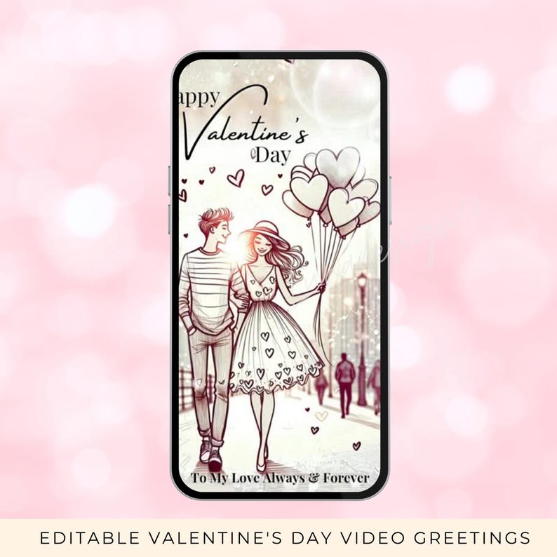 Editable Valentine Video Greeting for Her | Romantic Valentine Digital ...