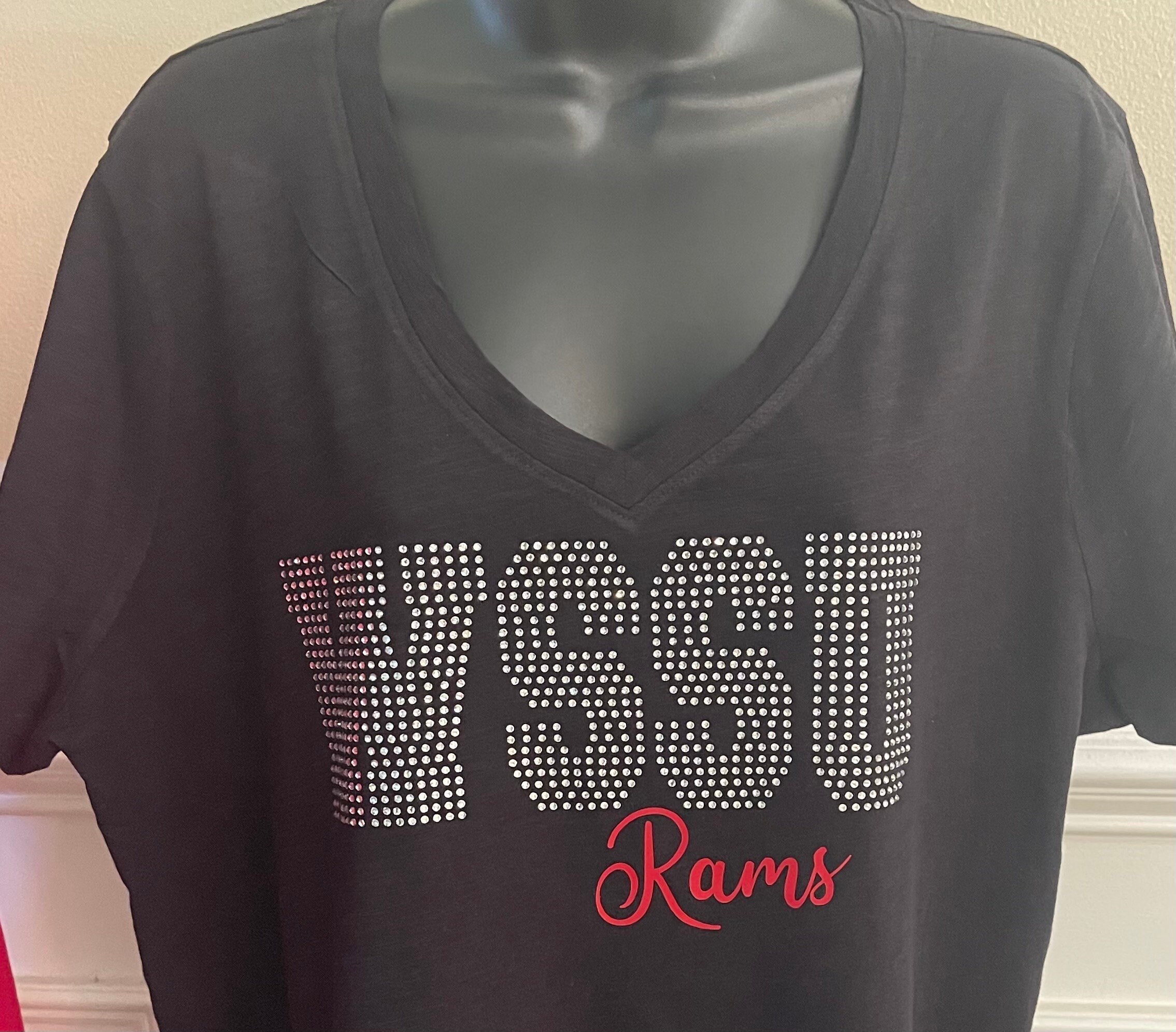 WSSU Rhinestone T-shirt WSSU RAMS Winston Salem State Hbcu - Etsy