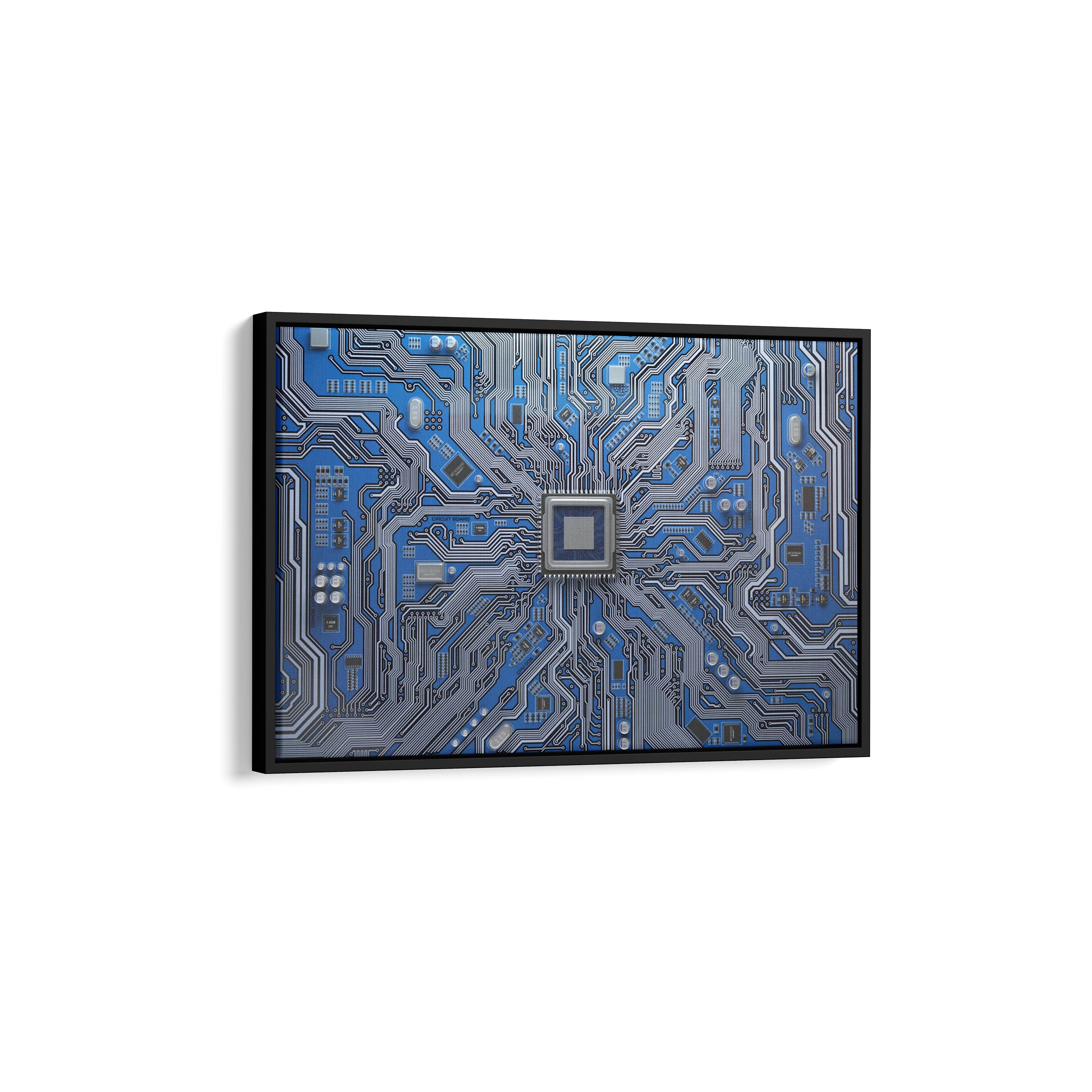 CPU Wall Art, Computer Motherboard CPU, Circuit Board System Chip With ...