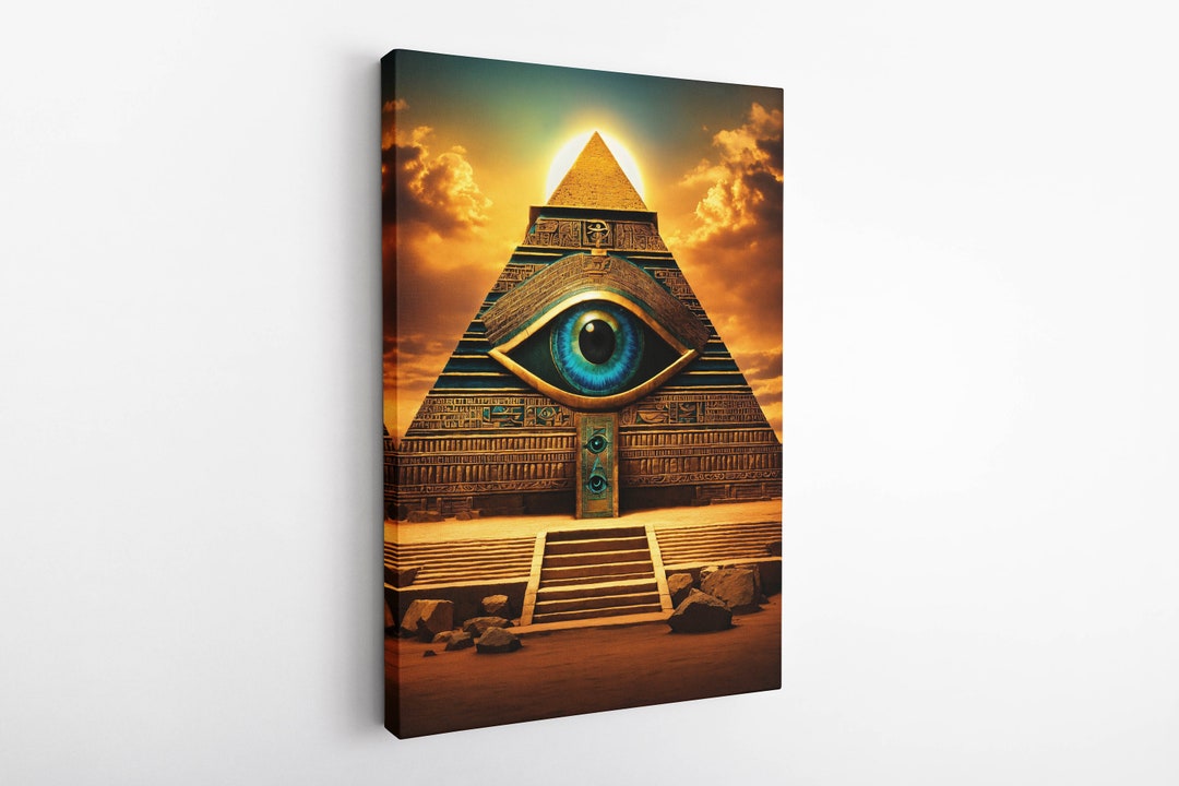Ankh Wall Art, Pyramid Eye Horus Poster, Life, and Balance, Witchy Ankh ...