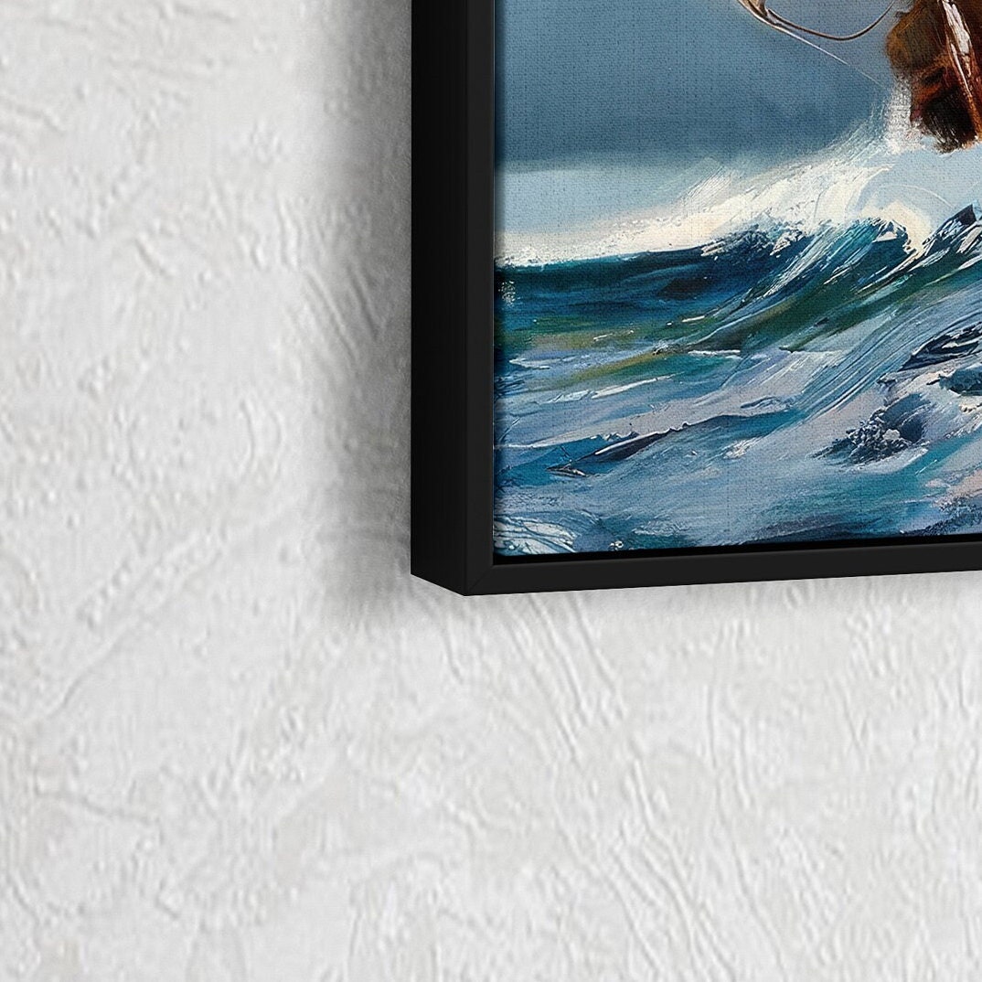 Ship, Pirate Ship Painting, Rowing Boat Wall Art, Huge Canvas Wall Art ...