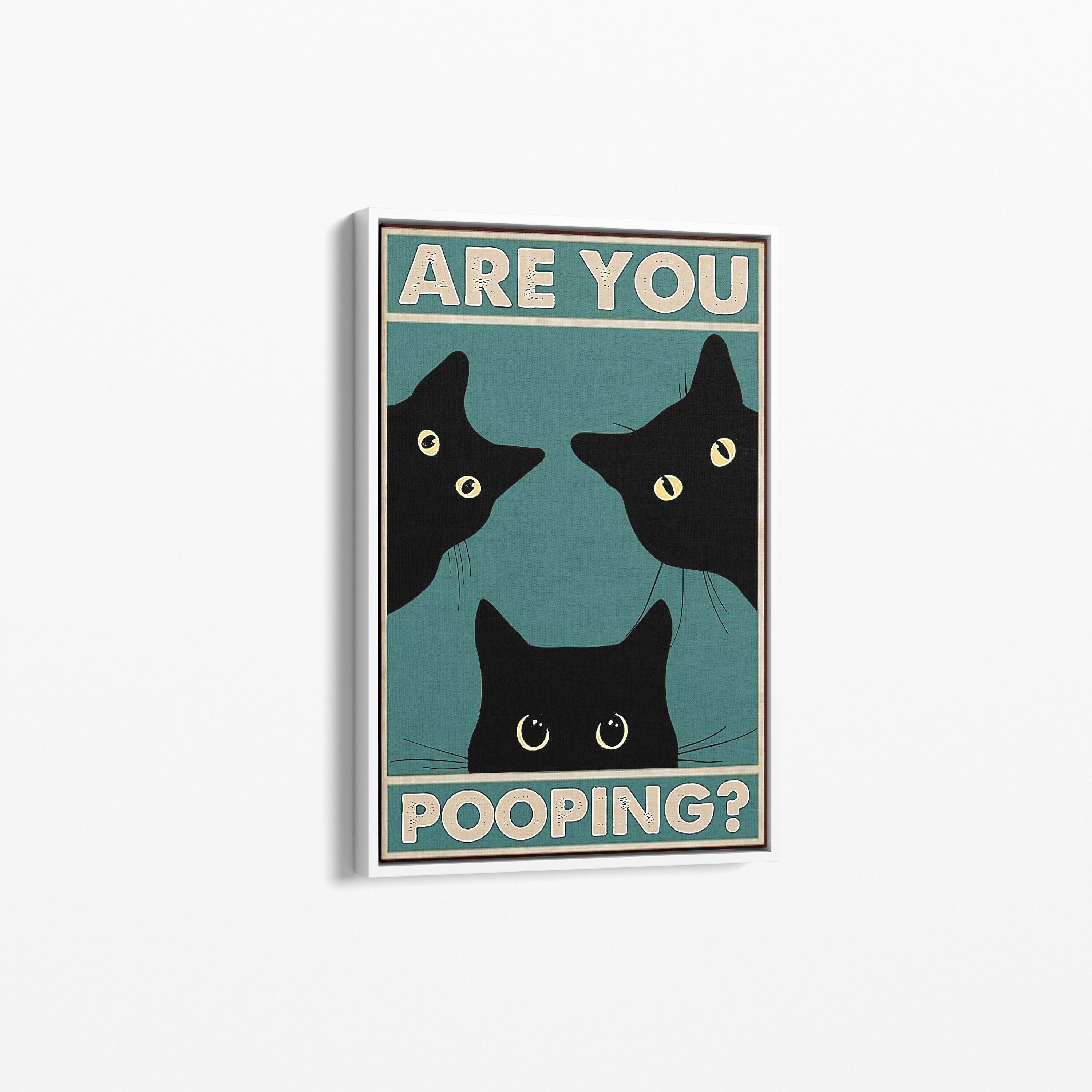 Are You Pooping Cat Print, Cat Printable Bathroom Decor, Funny Bathroom ...