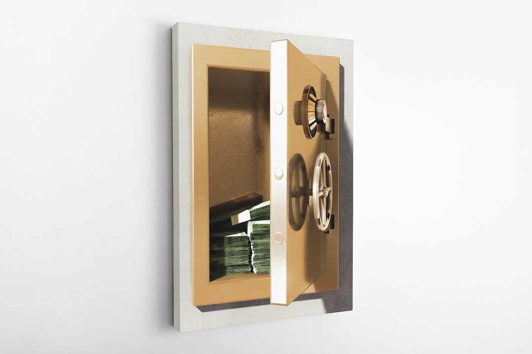 Safe Money Canvas, Money Poster, Money Case Decor, Cool Canvas, Gift ...
