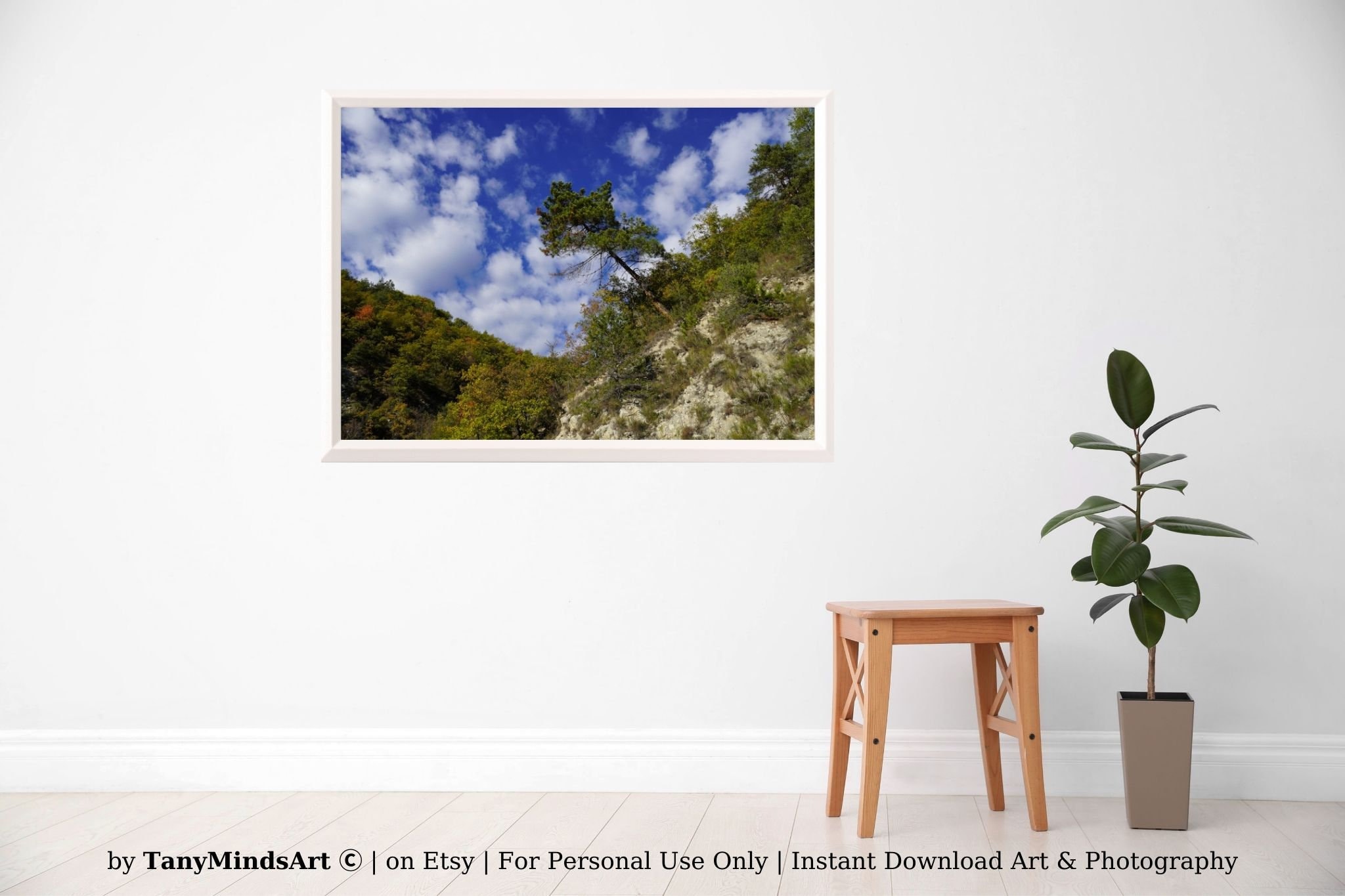 Sloping Tree Photography | Printable Digital Download | Mountain Wall ...