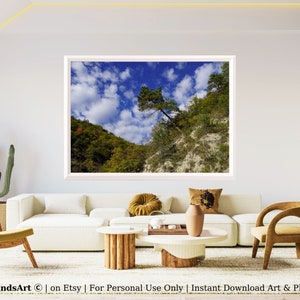 Sloping Tree Photography | Printable Digital Download | Mountain Wall ...