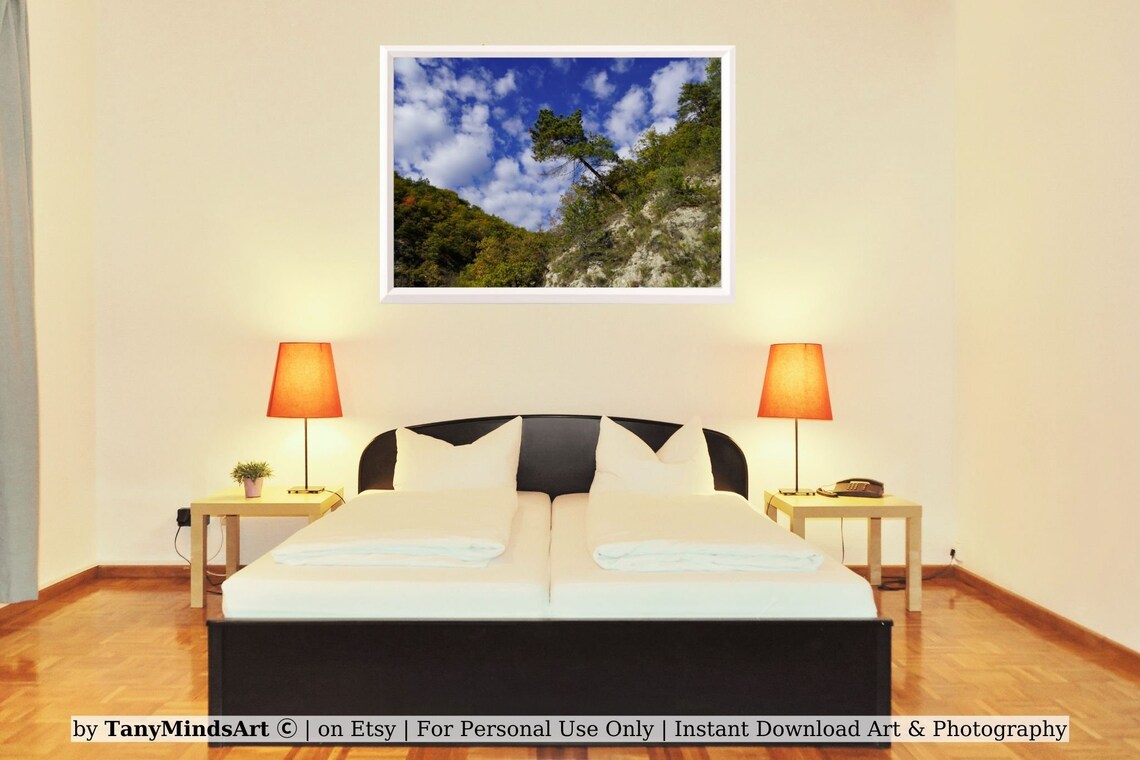 Sloping Tree Photography | Printable Digital Download | Mountain Wall ...