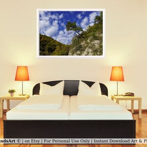 Sloping Tree Photography | Printable Digital Download | Mountain Wall ...