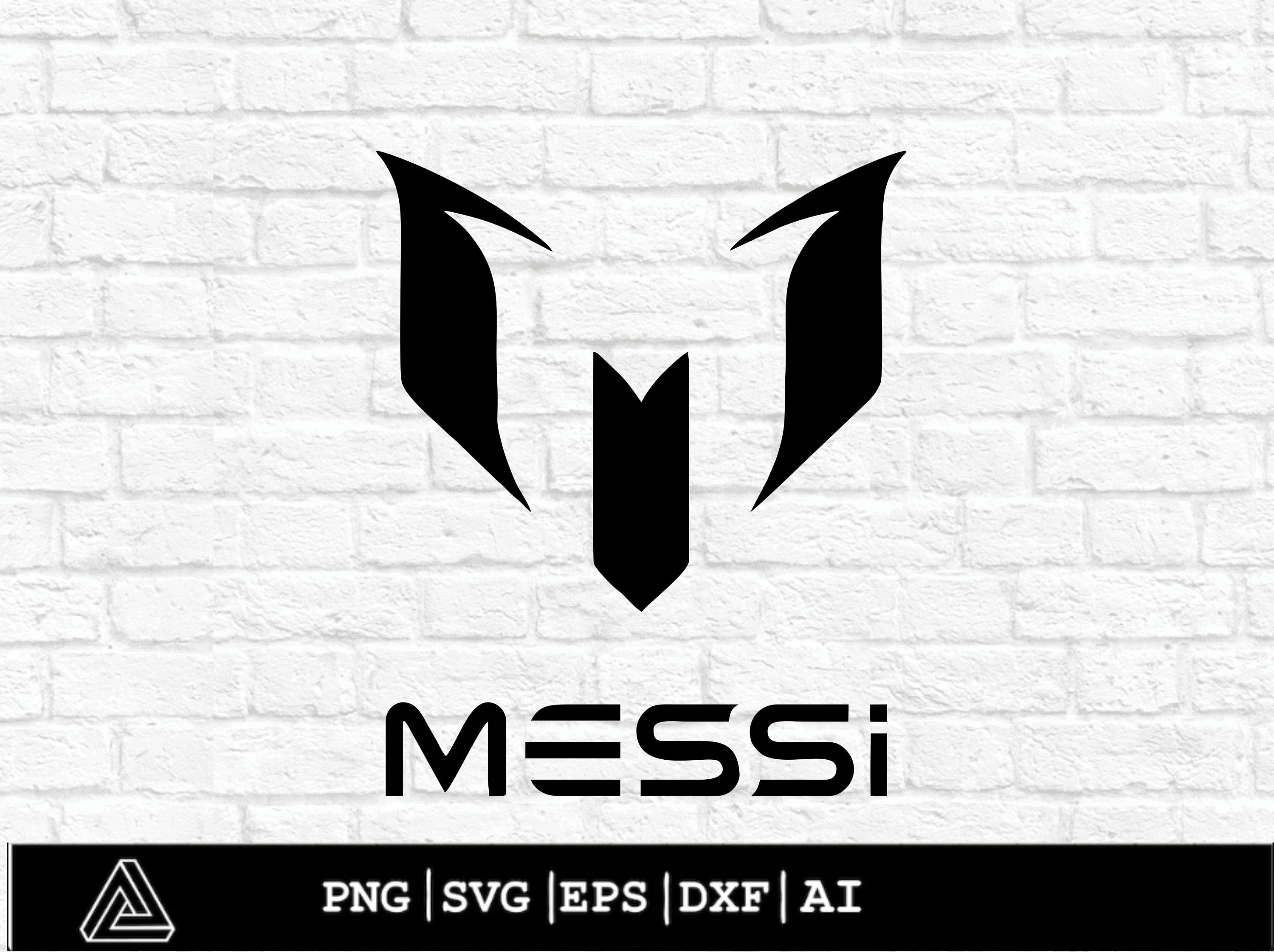 Messi Logo Cut Svg Dxf File Wall Sticker Pdf Silhouette Template Cnc ...
