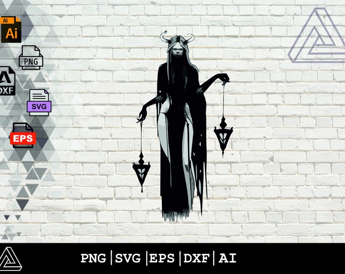 Demon Nun SVG / PNG, JPG Clipart / Satanic / Dark Occult / Cute Designs ...