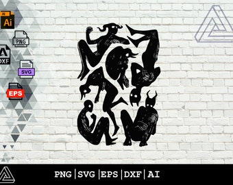 Demon in the Wall SVG, Scary Demon SVG, Demon SVG, Demon Clipart, Demon ...