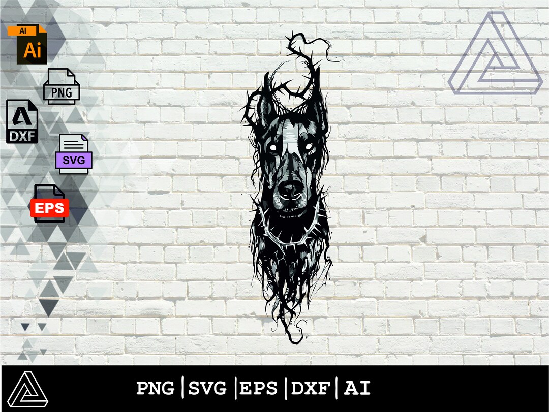 Gothic Doberman Svg, Doberman Svg, Doberman Clipart, Doberman Vector ...