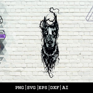 Gothic Doberman Svg, Doberman Svg, Doberman Clipart, Doberman Vector ...
