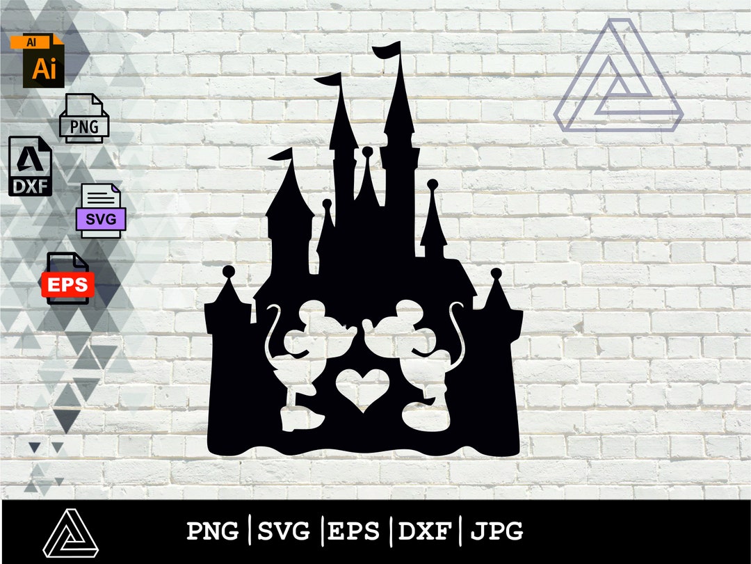 Mickey Castle Svg, Dxf, Eps, Ai, Cdr Vector Files for Cricut ...