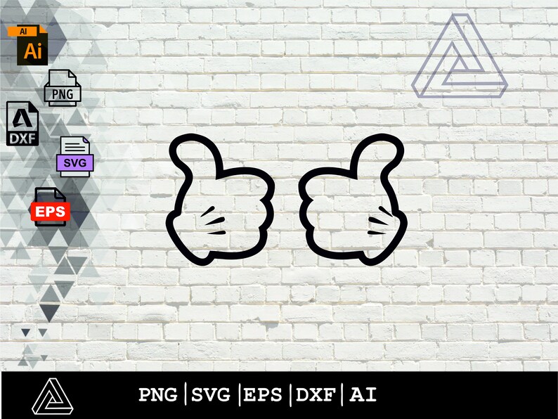 Mickey Mouse Hands Svg, Mickey Hands Thumbs up Svg, Mickey Hands Svg ...