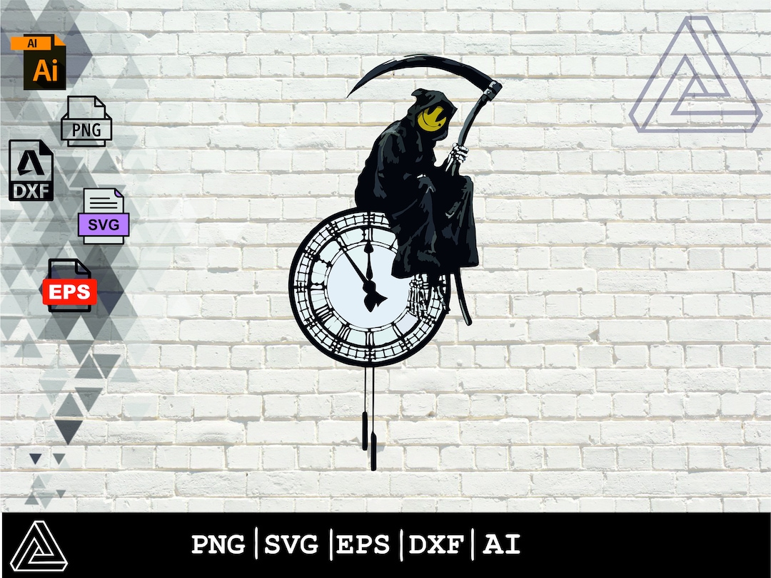 Death Clock Svg Death Clock Clipart Death Clock Cut File Death Clock ...