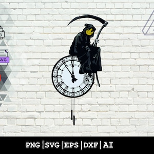 Death Clock Svg Death Clock Clipart Death Clock Cut File Death Clock ...