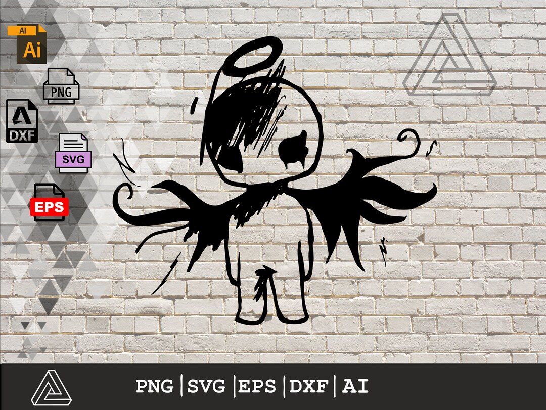 Fallen Angel | Silhouettes | Clipart | Black & White | SVG | PNG | JPG ...