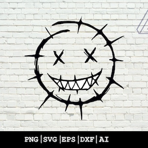 Scary Smile Svg | Horror Smile Clipart | Creepy Face Cut File | Creepy ...