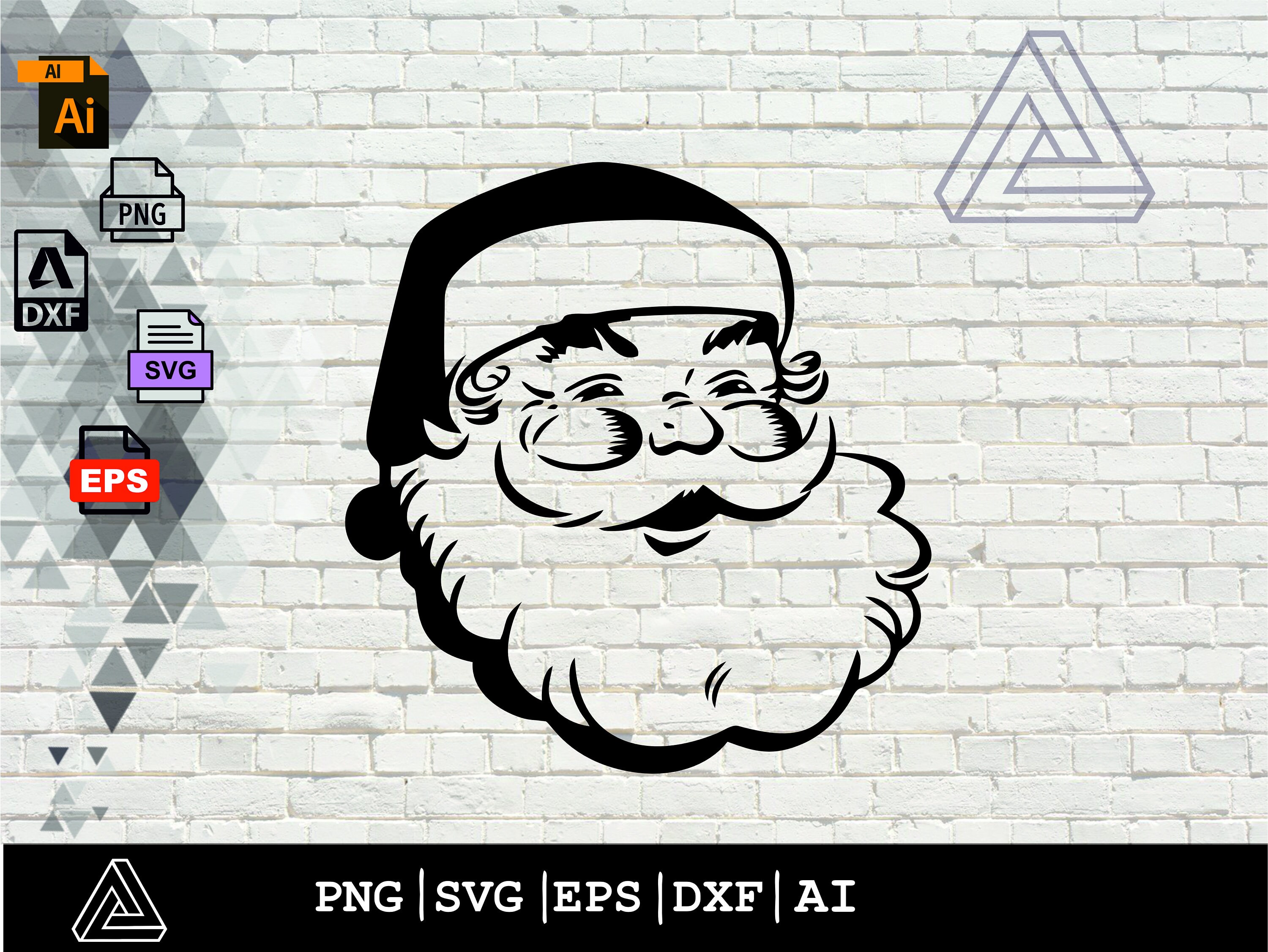 Santa Face svg, Kerst svg, Santa Claus svg, Instant Download, Santa ...