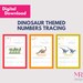 Dinosaur Numbers Tracing Printable Worksheets 0-9, Writing Practice ...