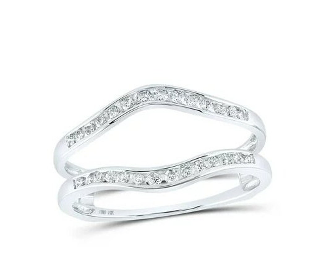 Unique Diamond Engagement Ring Guards 925 Silver Wedding - Etsy