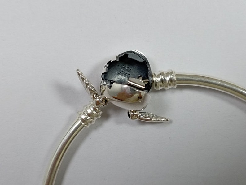 Pandora Bracelet Pandora Moments Winged Heart Bangle 19 Cm ALE S925 - Etsy
