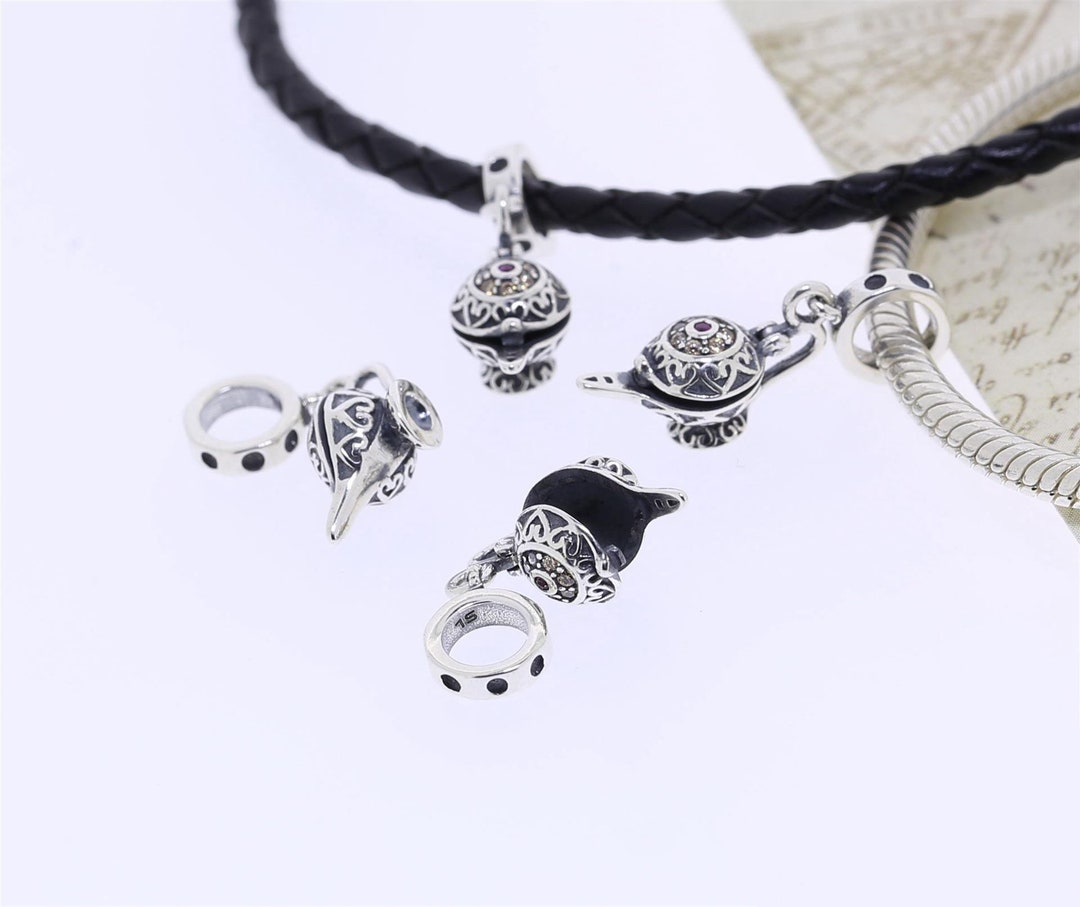 PANDORA S925 Sterling Silver Aladdin Magic Lamp Charm Pendant CZ - Etsy