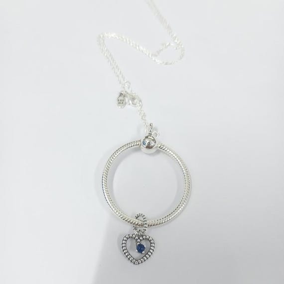 New Pandora September Birthstone O Pendant Set Necklace ALE S925 Gift Bag Etsy