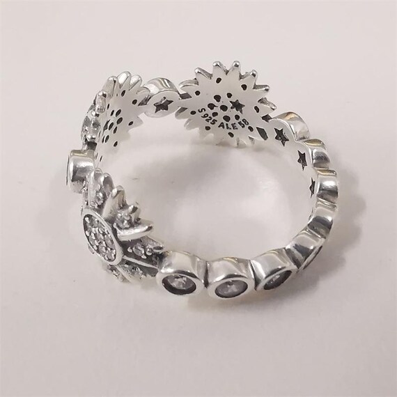 Pandora Ale S925 Silver Sparkling Triple Sun Ring 50 52 54 56 58 Etsy