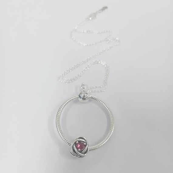 Pandora October Birthstone Eternity Circle O Pendant Set NEW Gift Bag Etsy UK