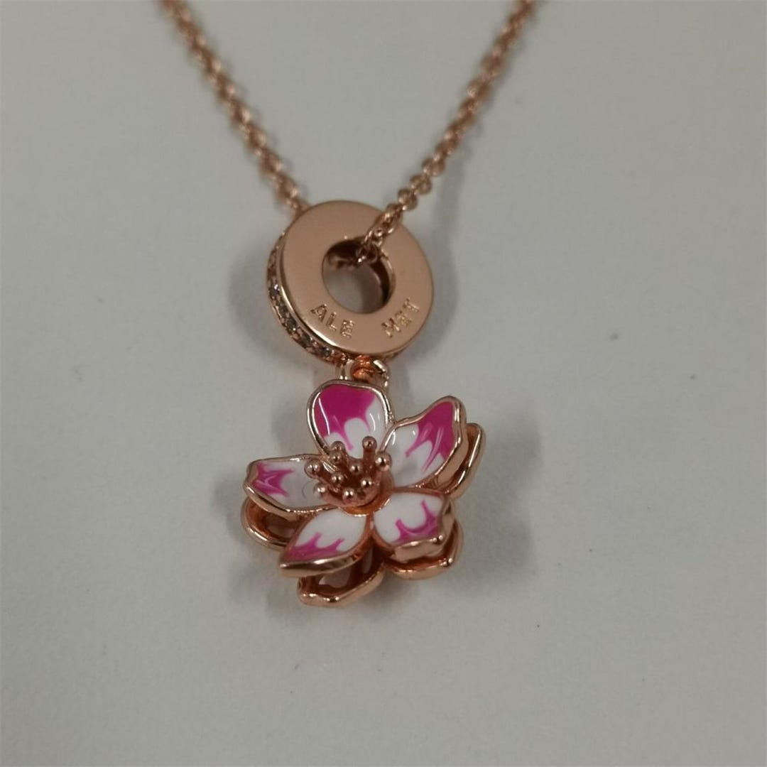 Pandora Cherry Blossom Pendant Necklace Set-60cm - Etsy