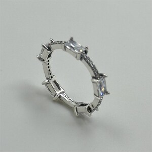 PANDORA S925 ALE Rectangular Bars Sparkling Pavé Ring - Etsy