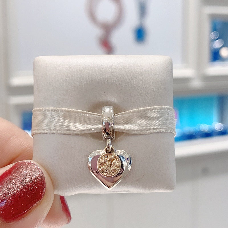 Pandora Two-tone Family Tree Heart Dangle Charm - Etsy