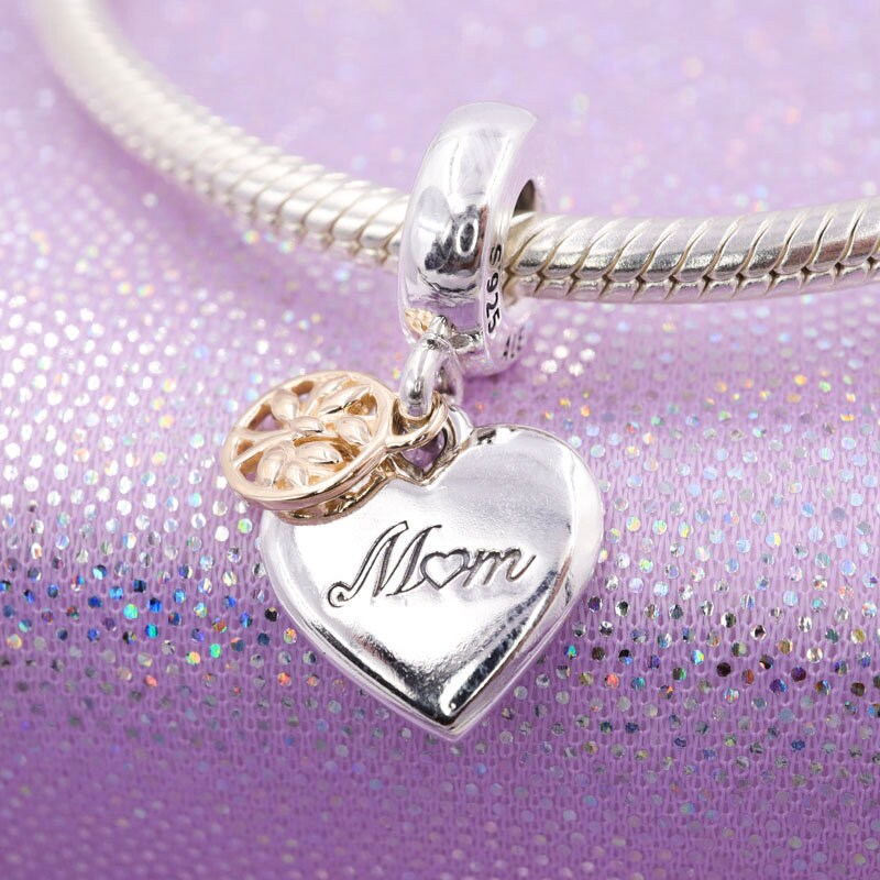 Pandora Two-tone Family Tree Heart Dangle Charm - Etsy