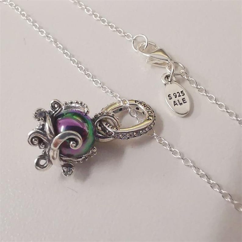 Pandora the Little Mermaid Ursula Dangle Charm Necklace Set 45cm - Etsy