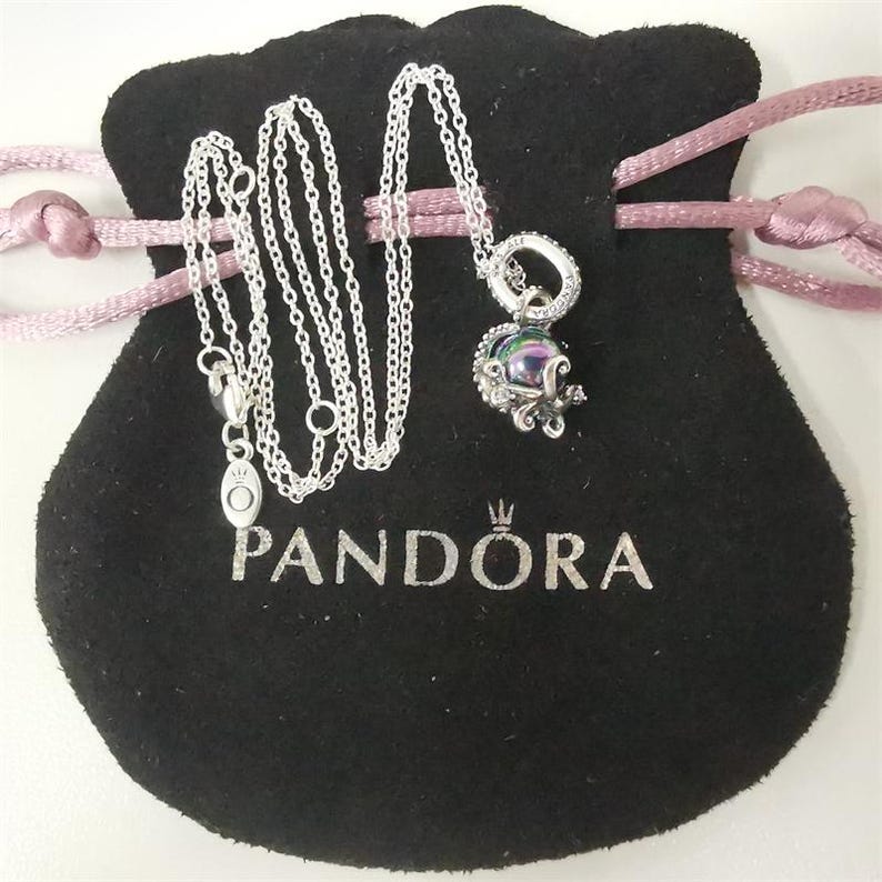 Pandora the Little Mermaid Ursula Dangle Charm Necklace Set 45cm - Etsy
