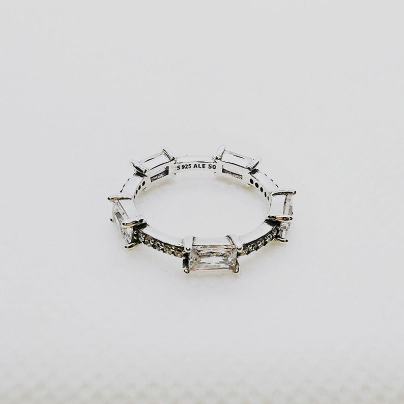 PANDORA S925 ALE Rectangular Bars Sparkling Pavé Ring - Etsy